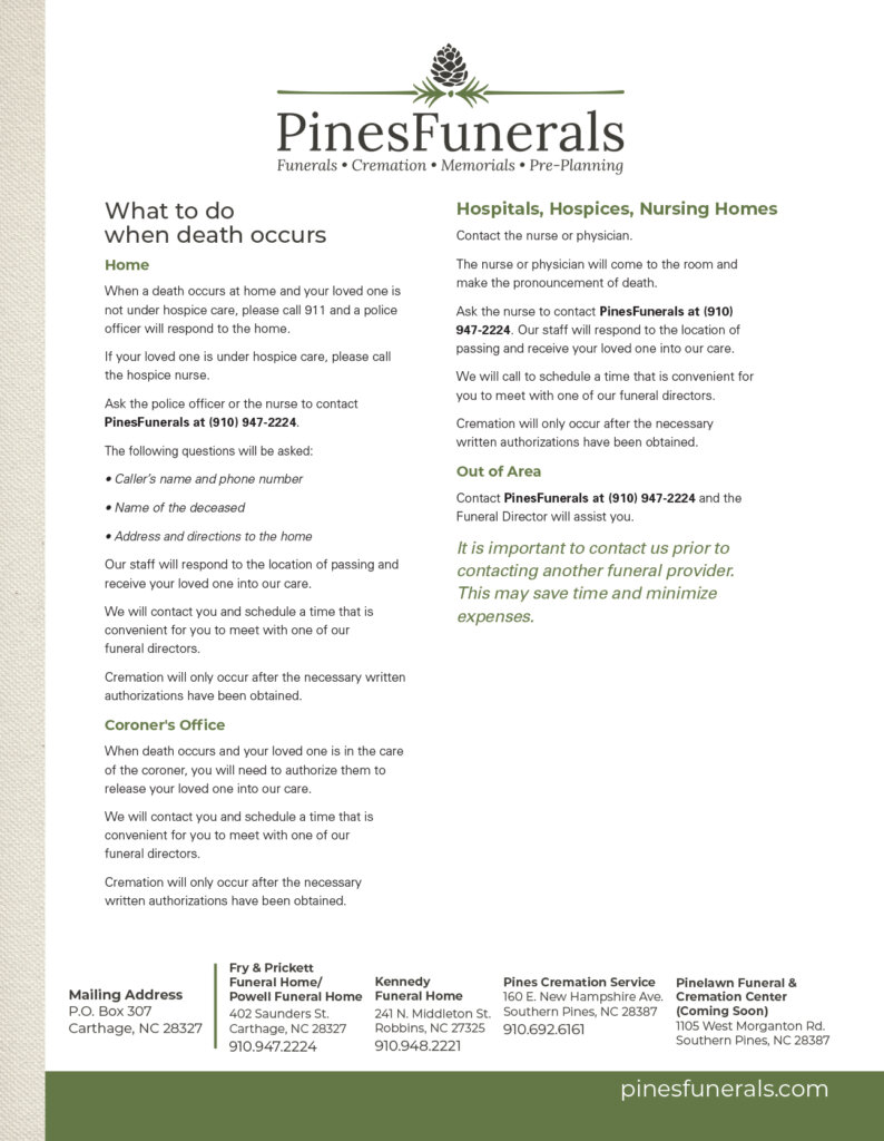 Forms Library - Funerals | Cremation | Memorials | Pre-Planning ...
